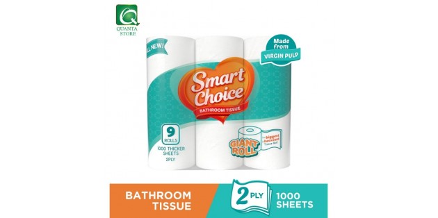 Smart Choice Bathroom Tissue 2 Ply 9 Rolls
