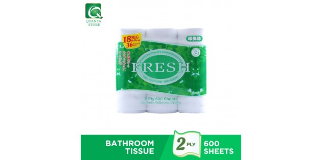 Fresh BTR Jumbo Pack 2-Ply 300Pulls 18 Rolls