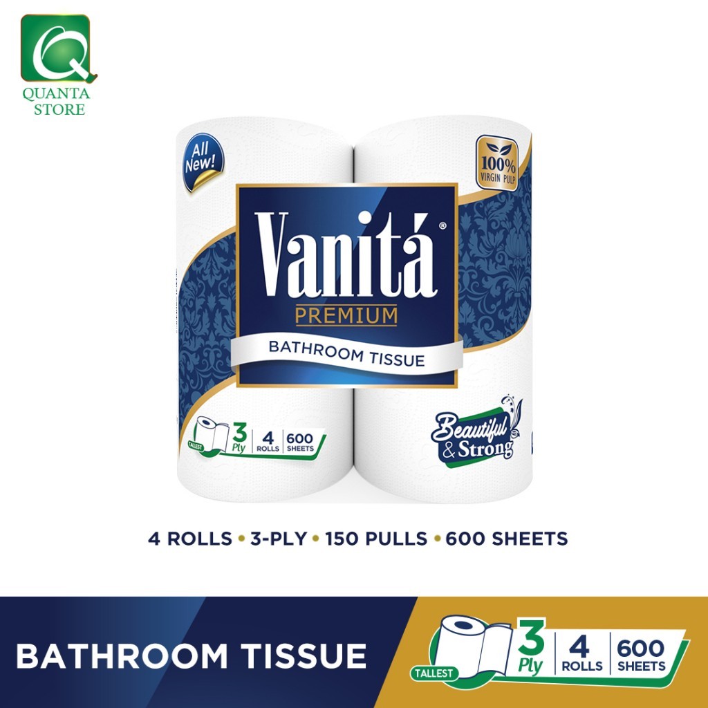 Vanita Bathroom Tissue 3 Ply 4 Rolls