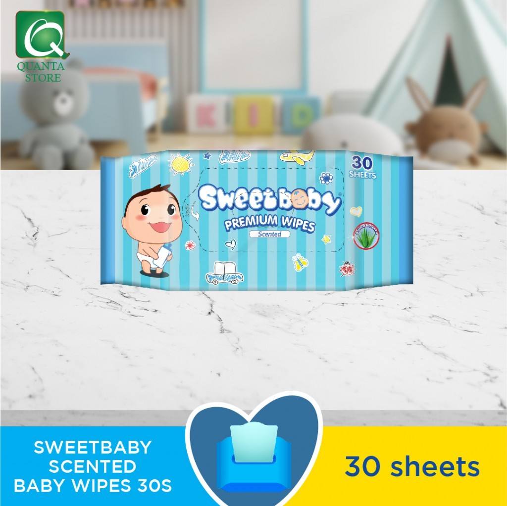 Sweet Baby Premium Wipes Scented with Aloe Vera 30 Sheets